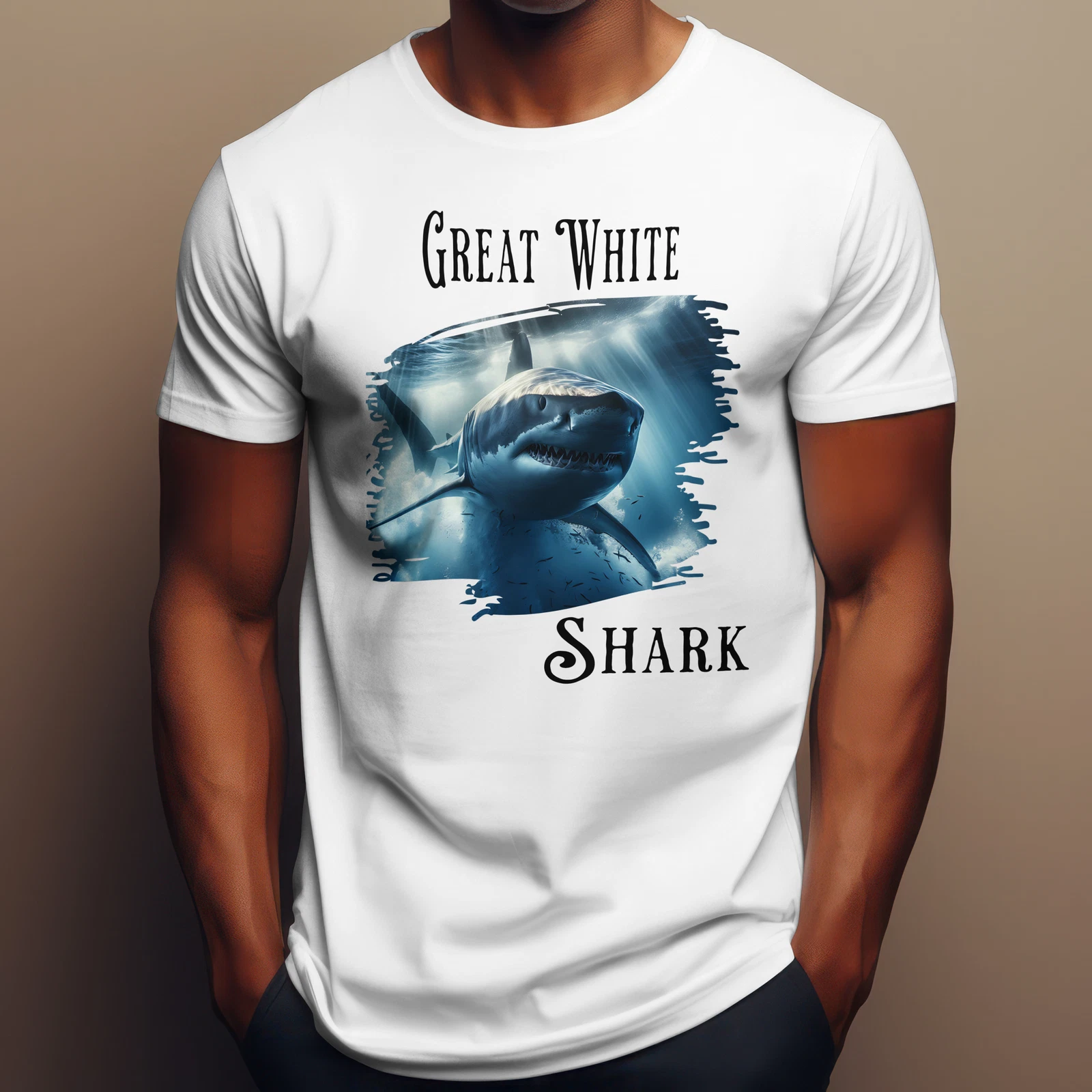 Great White Shark Ocean Lover Shirt, Shark Enthusiast Tee, Summer ...