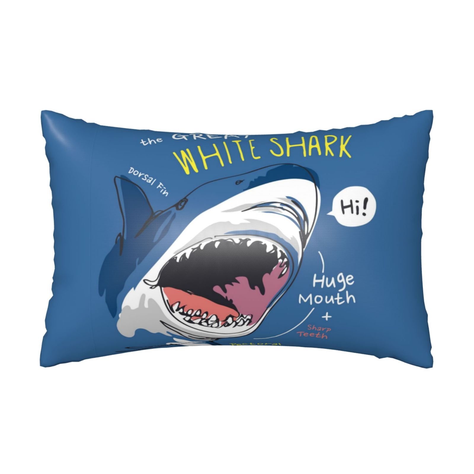 Great White Shark Silk Pillow Case for Hair And Skin Queen (No Pillow ...