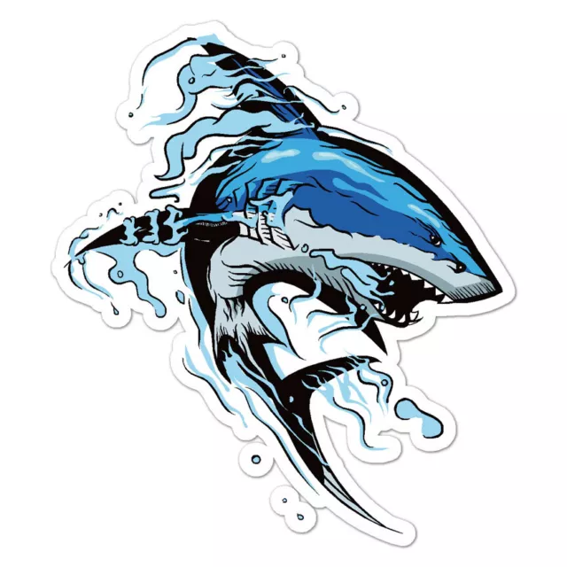 Great White Shark Sticker Indoor Outdoor Phone Decal Water Bottle ...