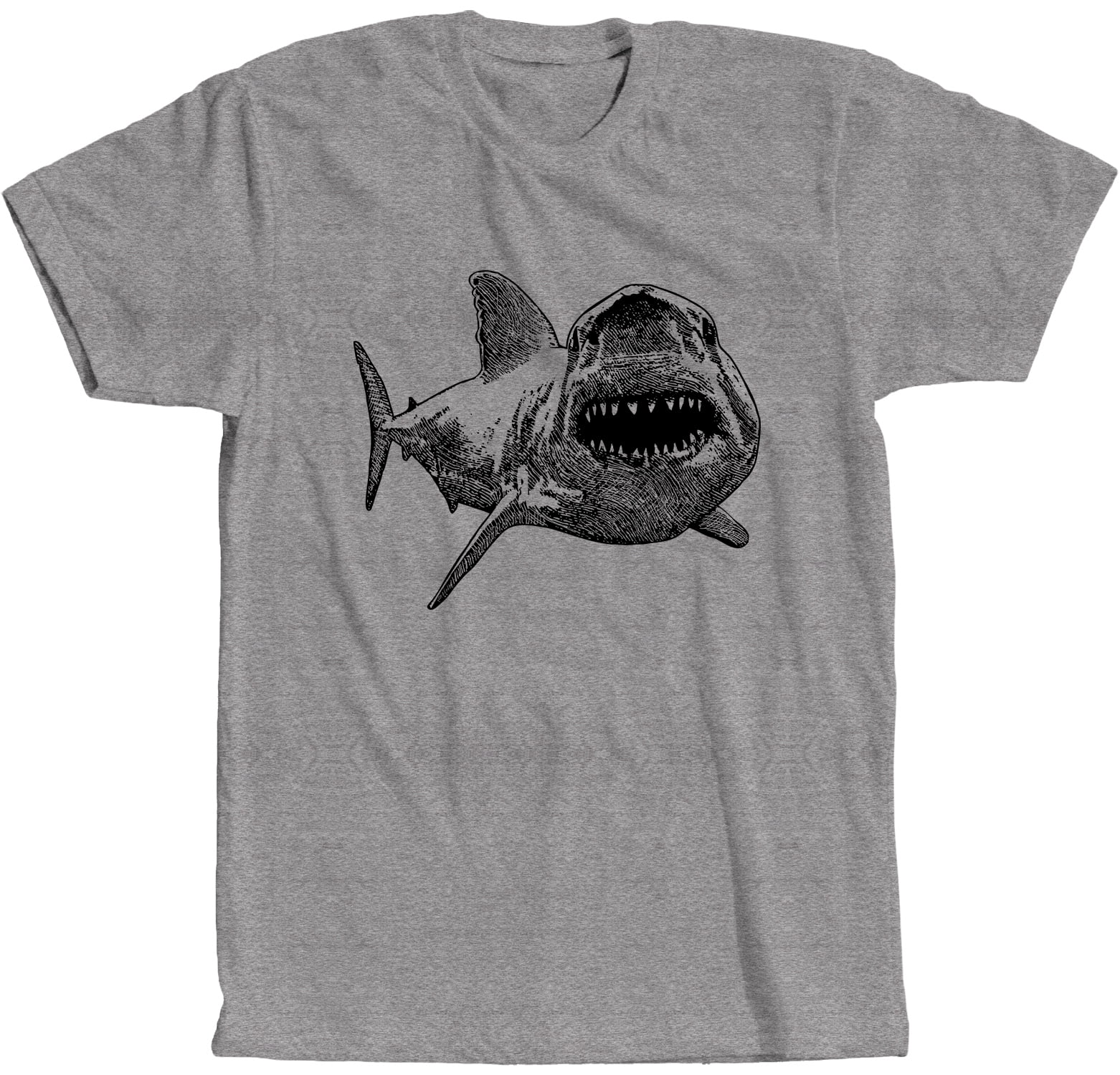 Great White Shark T-Shirt Shark Teeth Attack Jaw Tee for Men Women ...