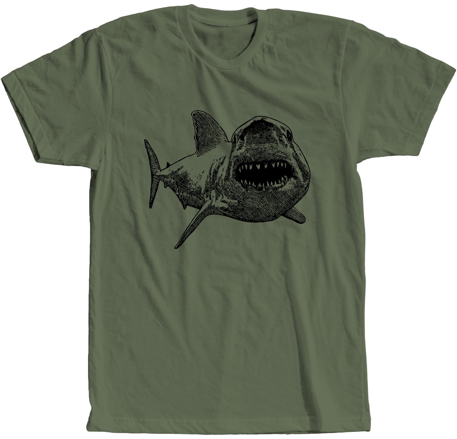 Great White Shark T-Shirt Shark Teeth Attack Jaw Tee for Men Women ...