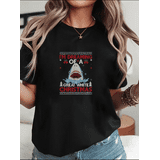 Great White Shark Ugly Sweater Holiday Fishing Ocean Humor Unisex T-Shirt, up to size 5XL ...