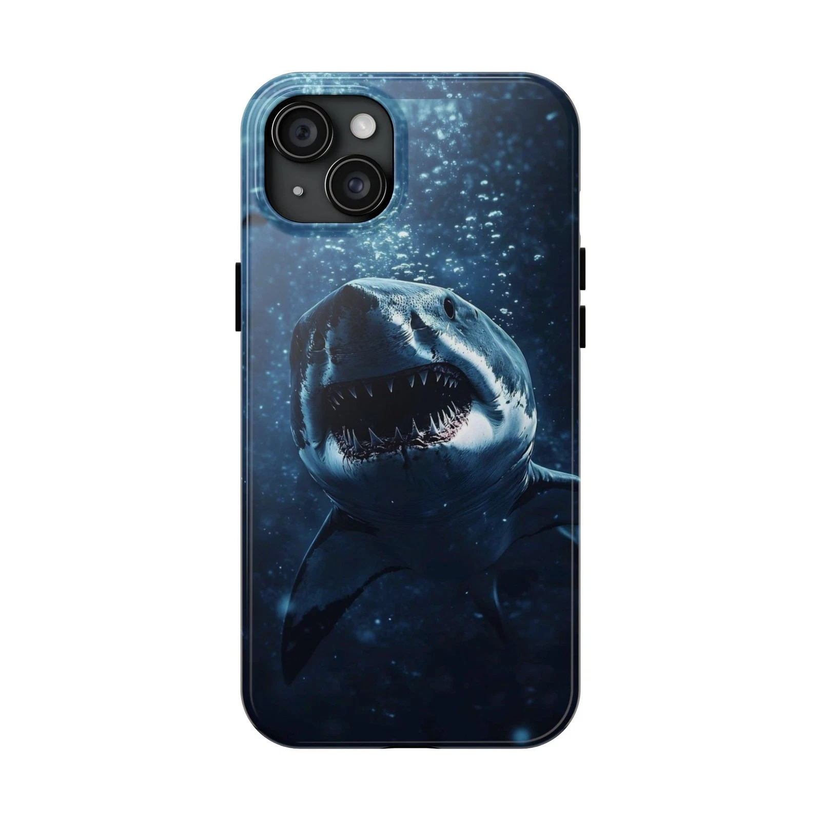 Great White Shark Underwater Ocean Scene Phone Case for iPhone 11 to 17 ...