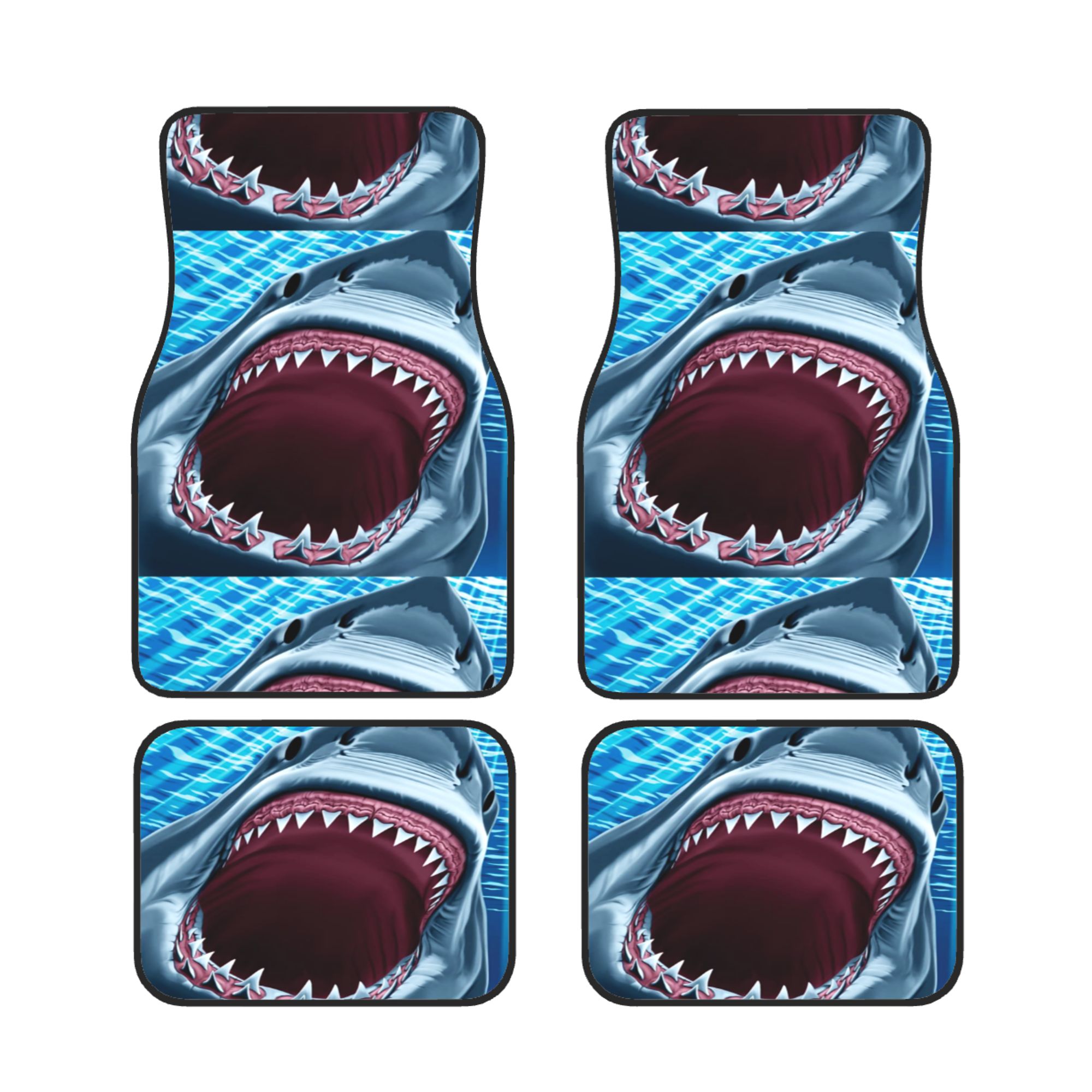 Great White Shark Universal Fit Carpet Floor Mats For Car Suv Van ...