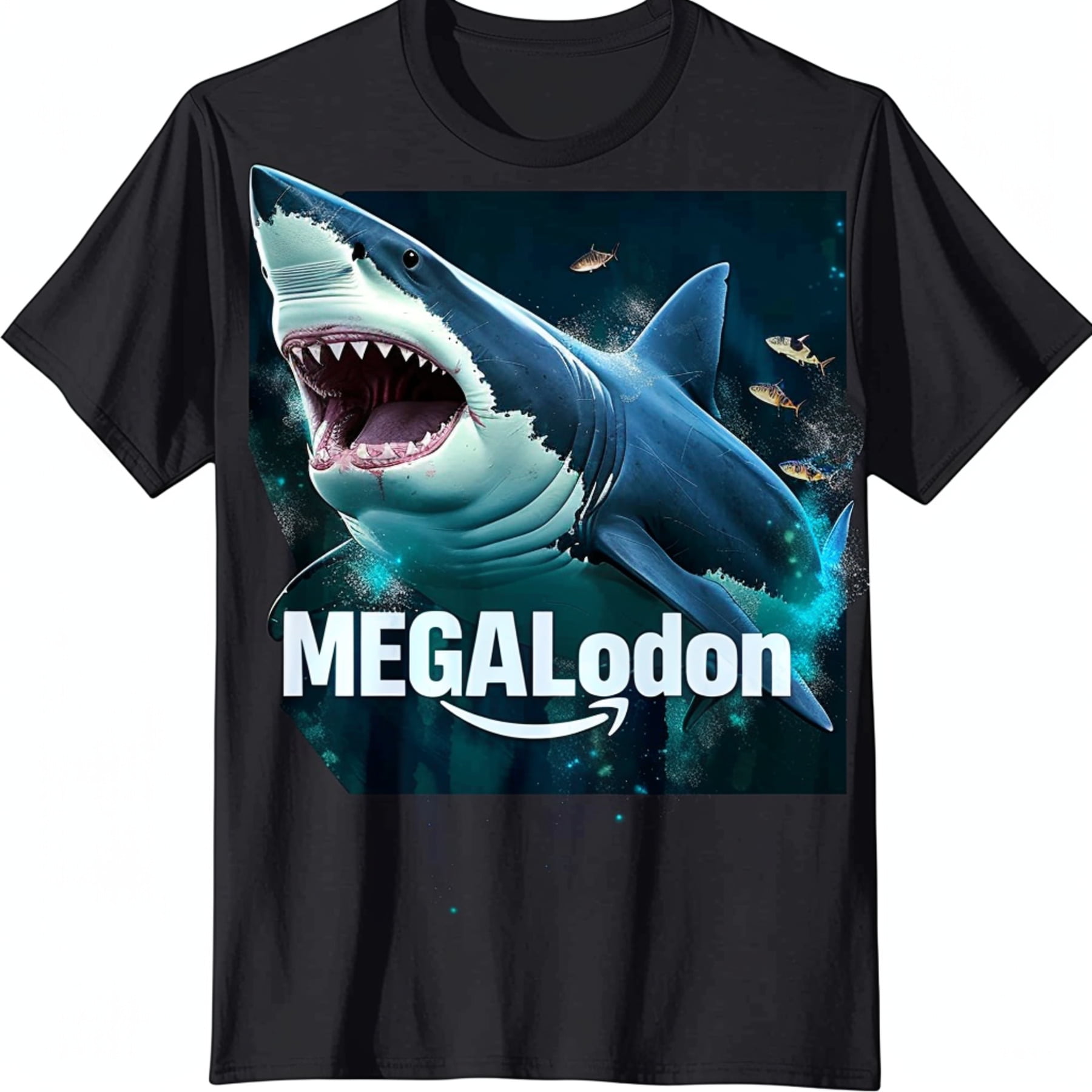 Great White Shark Vector Art Black T Shirt Design Unique and Bold ...