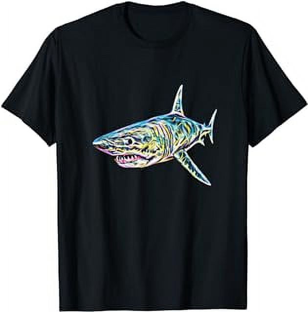 Great White Shark colorful Sharks Predator Shark T-Shirt - Walmart.com