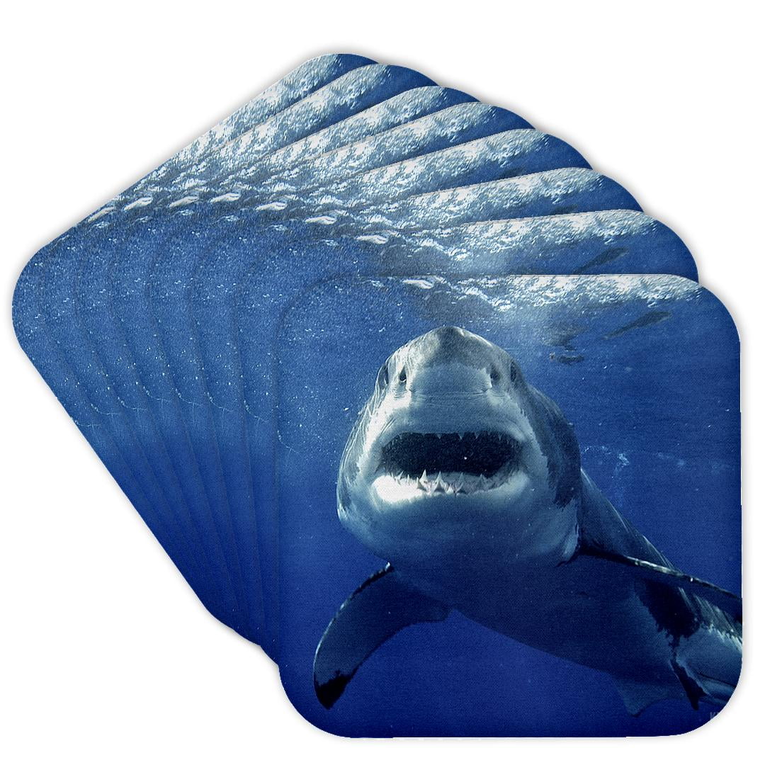 3dRose, Great White Shark, Set of 8 Coasters - Soft - Walmart.com