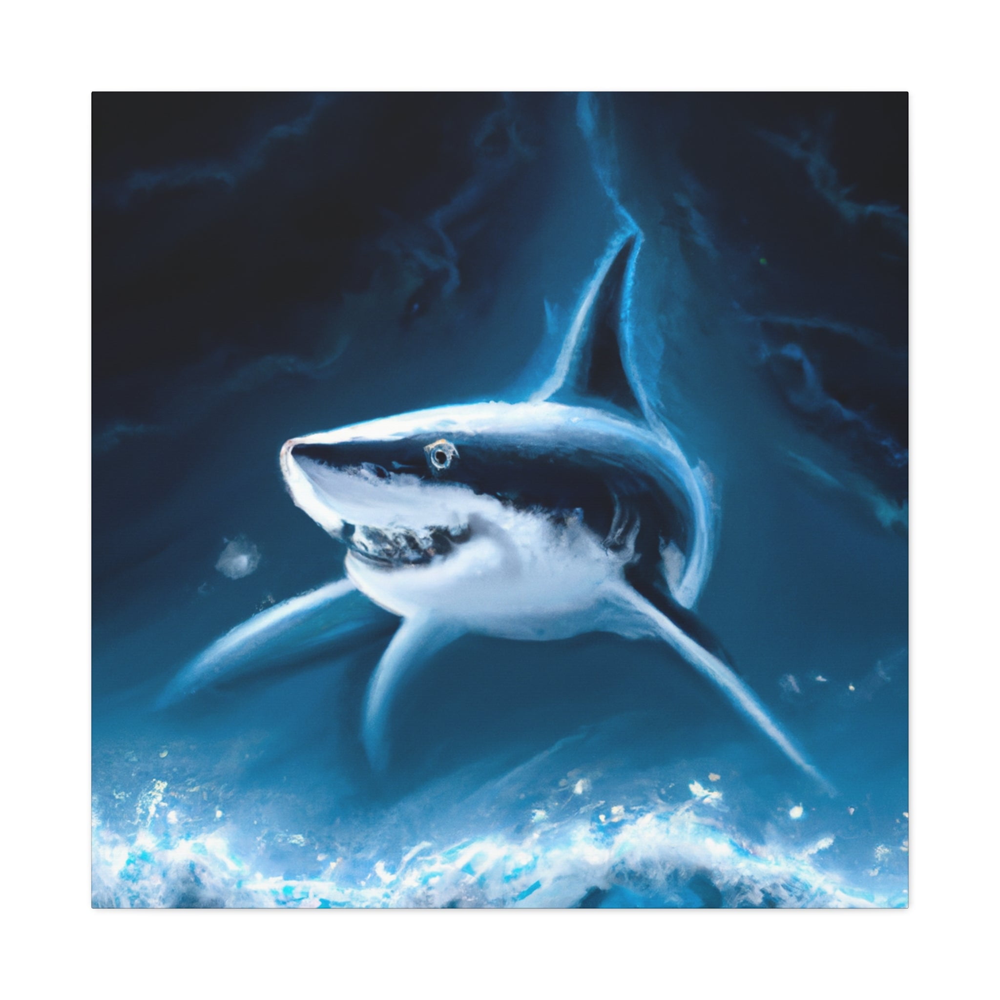 "Great White Terror Painting" - Canvas - Walmart.com