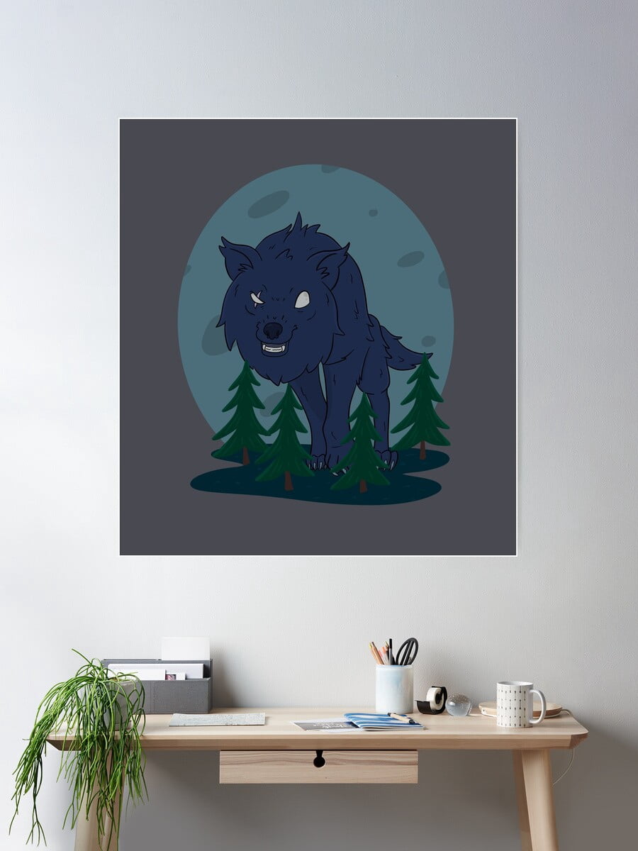 Great Wolf Of The Forest Poster Wall Art, Modern Wall Decor For Living ...