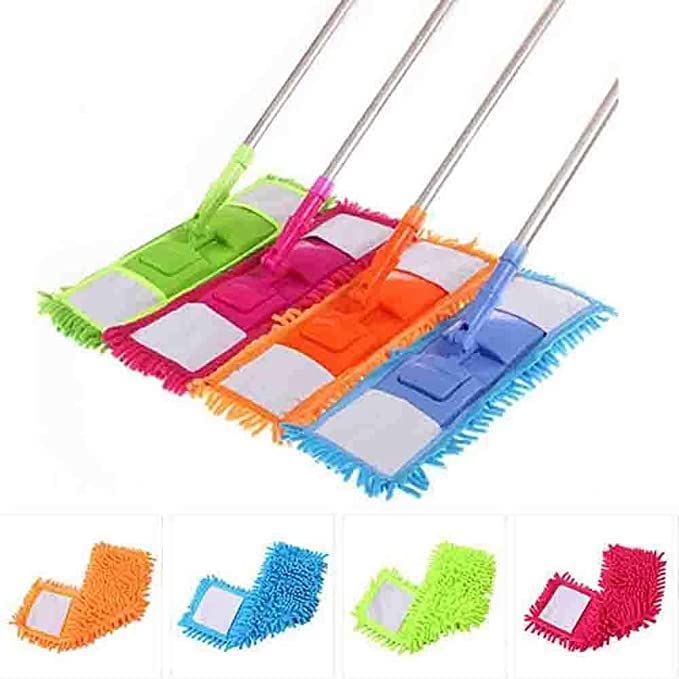 Great enterprise Wet and Dry Cleaning Flat Microfiber Floor Cleaning ...