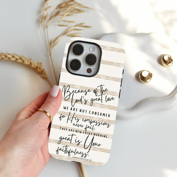 Great is Thy Faithfulness Christian Bible Verse Phone Case for iPhone ...