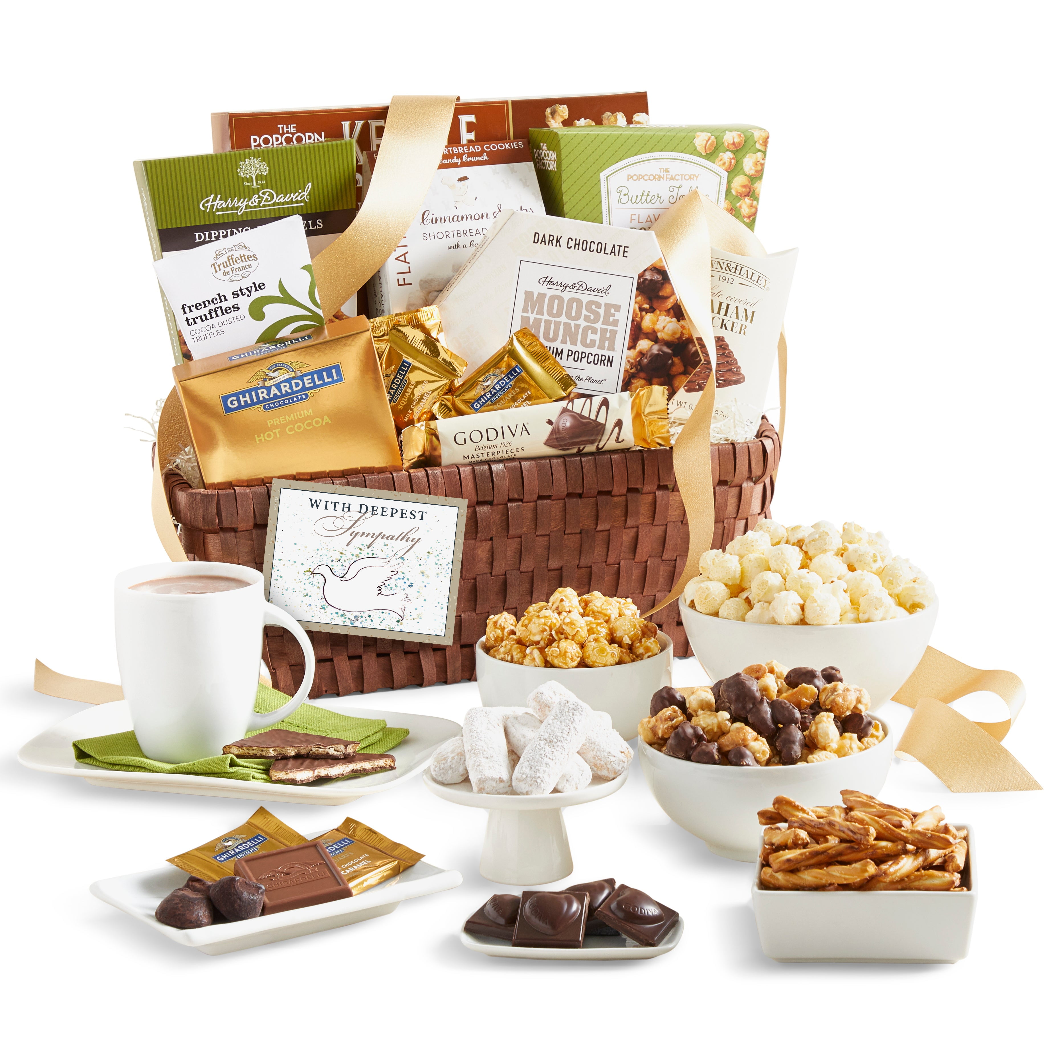 GreatFoods Premier Sweets and Treats Grande Gift Basket with Sympathy ...