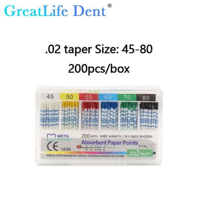 GreatLife Dent 10box Dental Endo Absorbent Paper Points Taper With ...