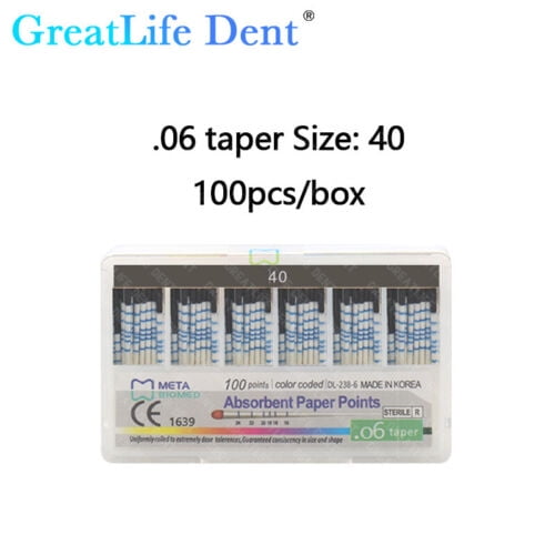 GreatLife Dent 10box Dental Endo Absorbent Paper Points Taper With ...