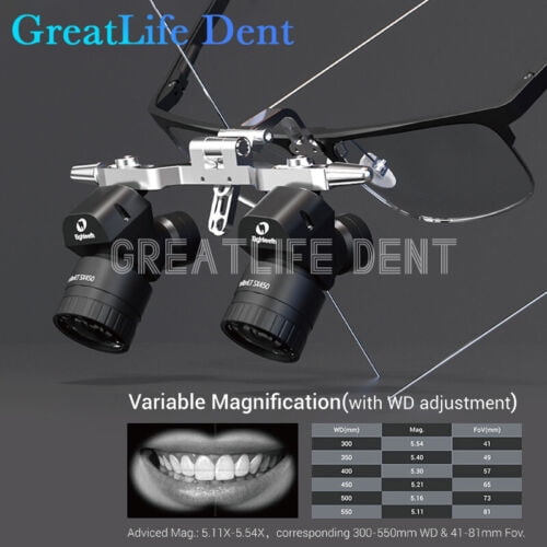 GreatLife Dent Eighteeth Brilliance 48 Dental Binocular Magnifier Loupe ...