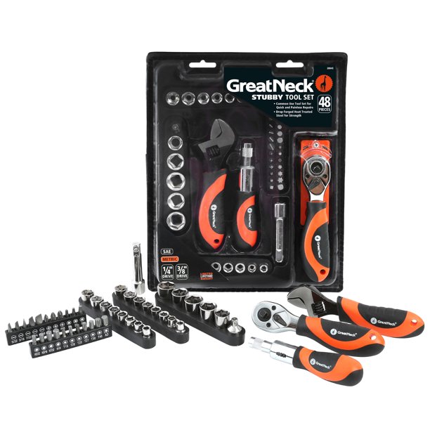 GreatNeck 28045 Multi Drive Stubby Tool Set - Walmart Business Supplies