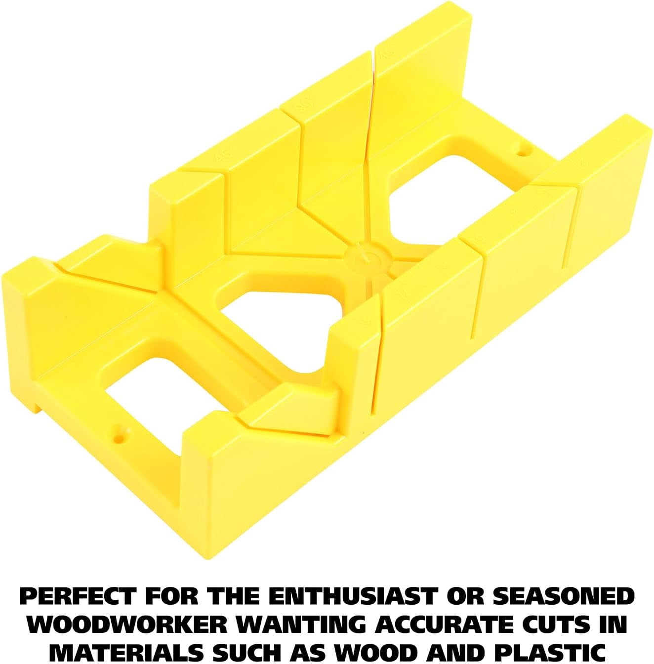 GreatNeck BSB14 Mitre Box and Saw Set, 12 Inch Mitre Box with 14 Inch ...