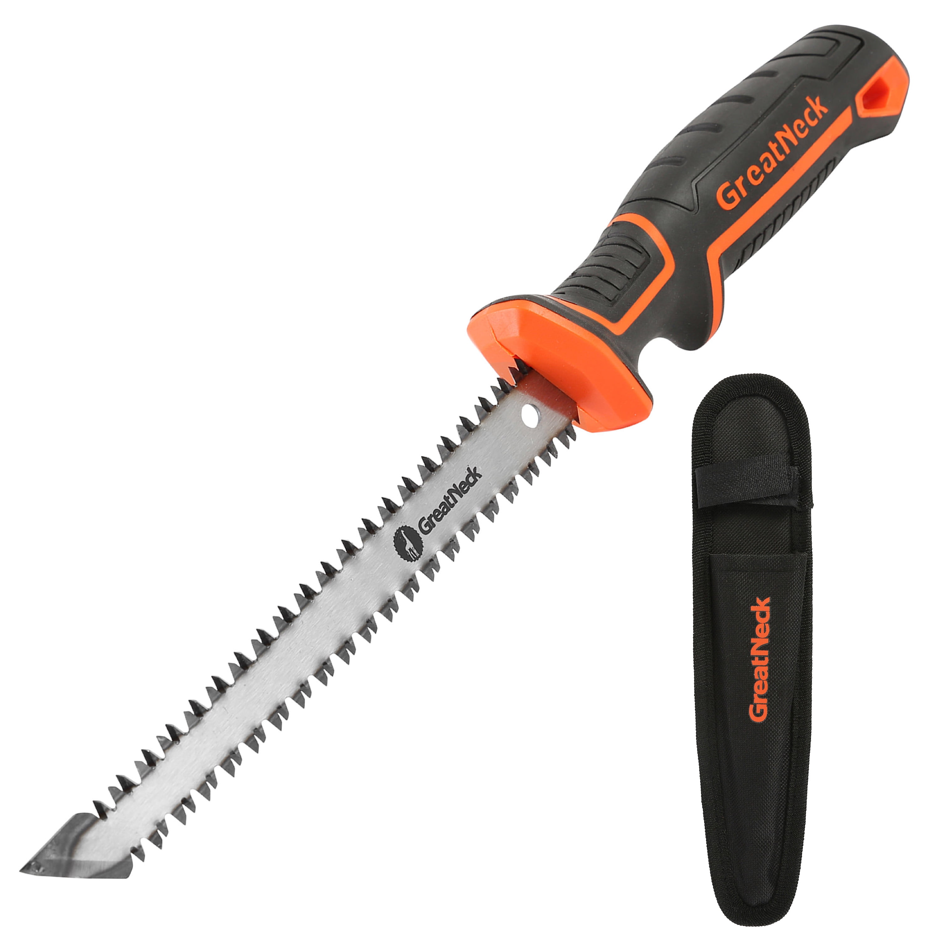 GreatNeck Double Edge Jab Saw with Anti-Slip Handle & Sheath, 8 TPI ...