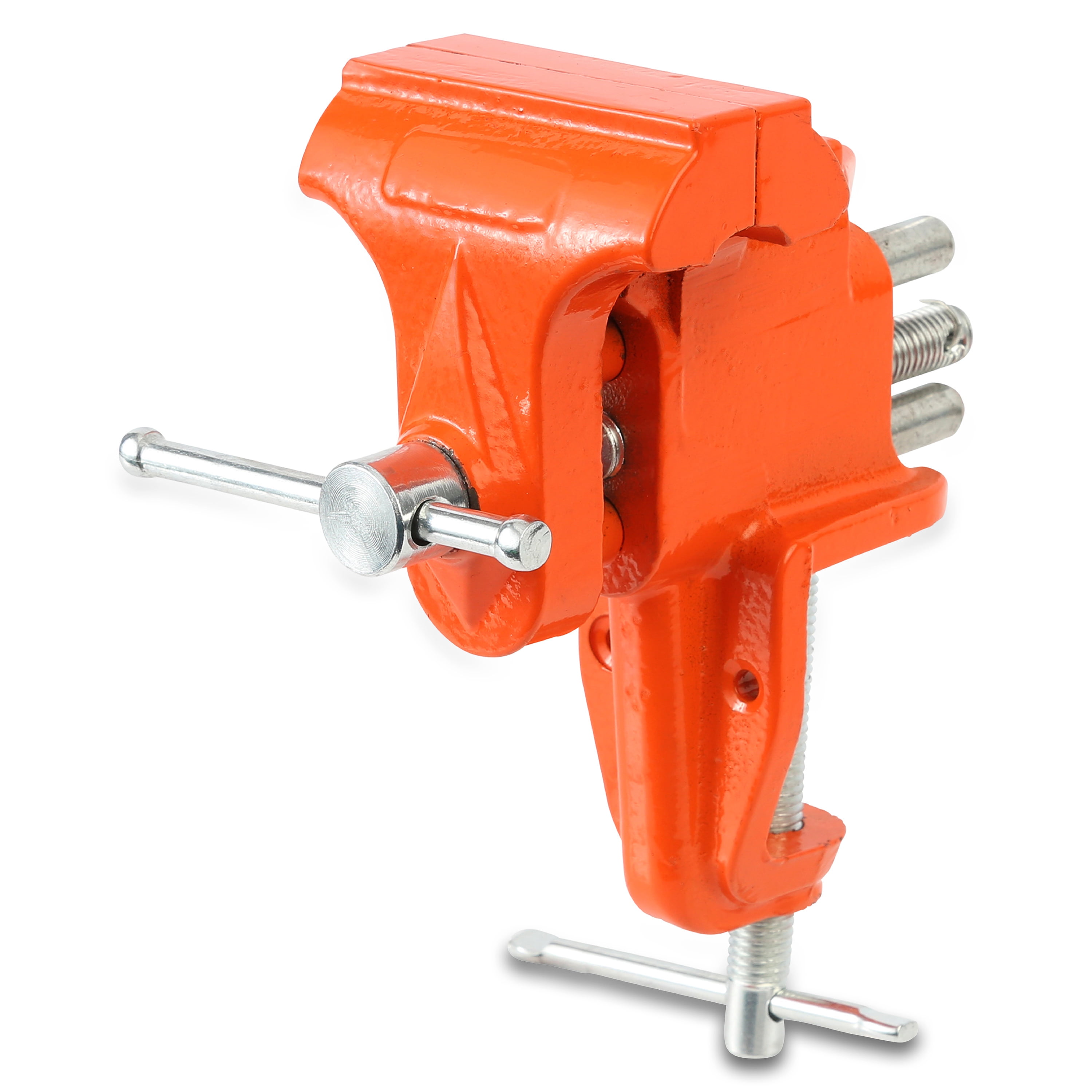 GreatNeck Heavy Duty Cast Iron Bench Vise, Orange, 3 inch - Walmart.com