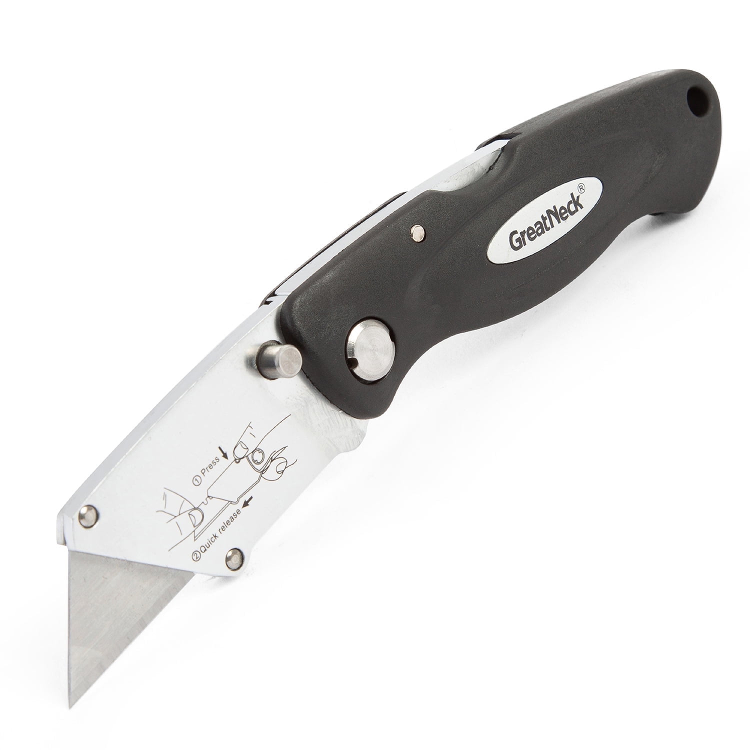 GreatNeck Folding Utility Knife, Black - Walmart.com