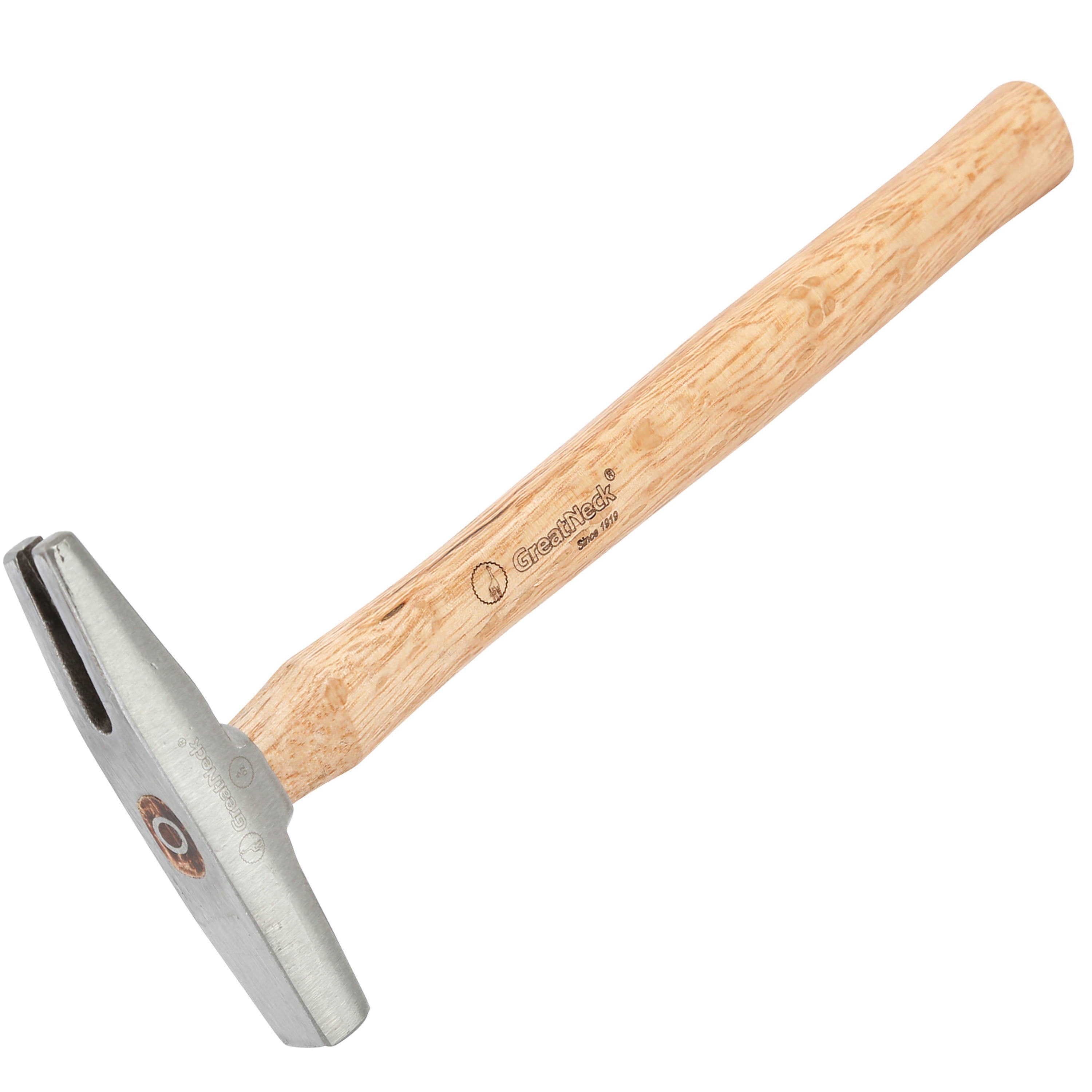 GreatNeck Magnetic Steel Tack Hammer with Hickory Handle, 5 oz ...