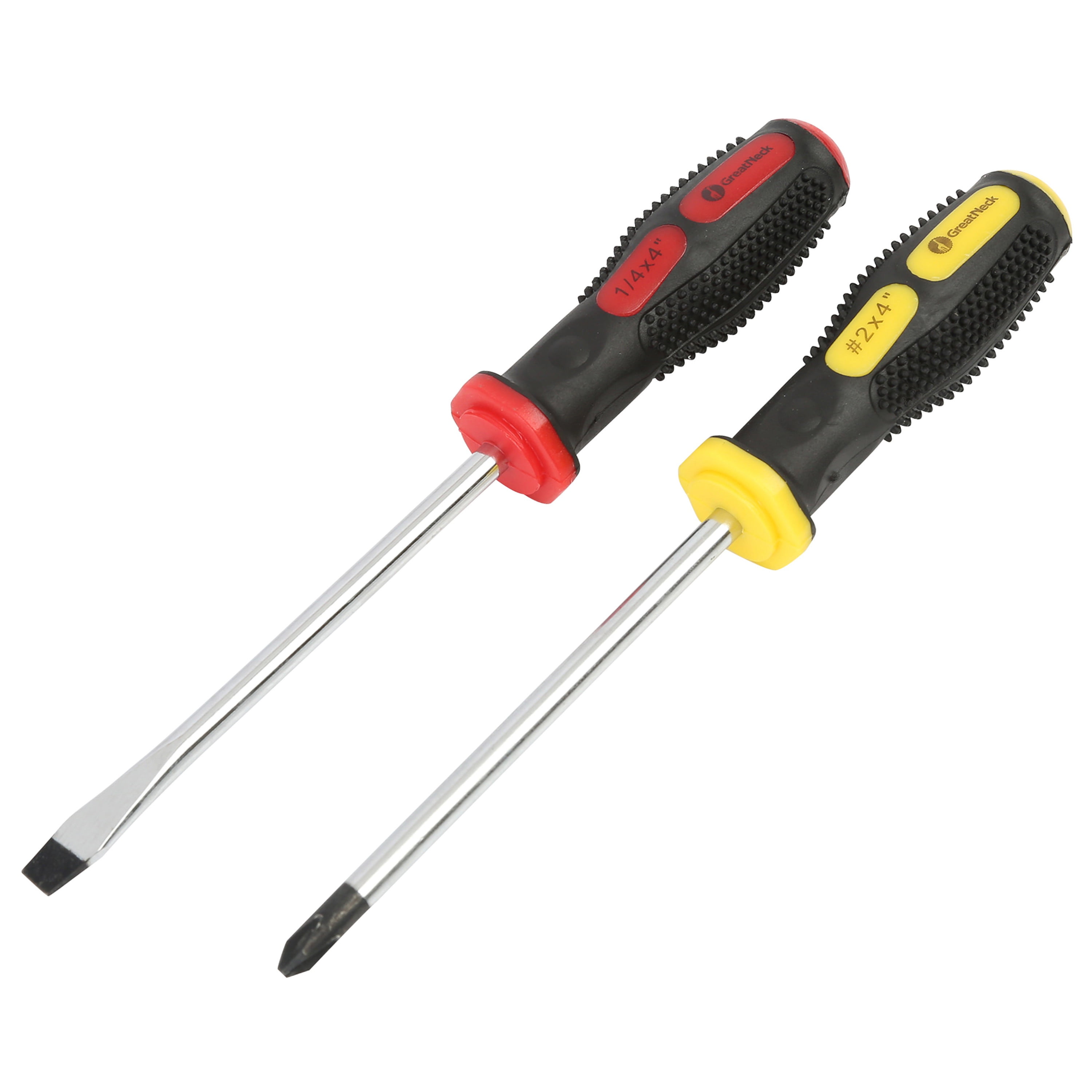 GreatNeck Screwdriver Set with Cushion Grip & Magnetic Tip, 2 Piece Set ...