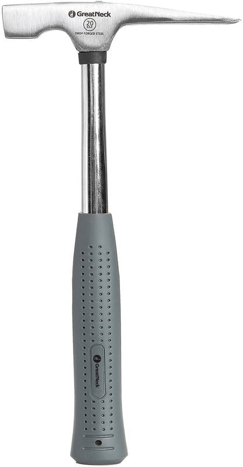 GreatNeck Steel Brick Hammer with Oversized, Slip-Resistant Hatchet ...