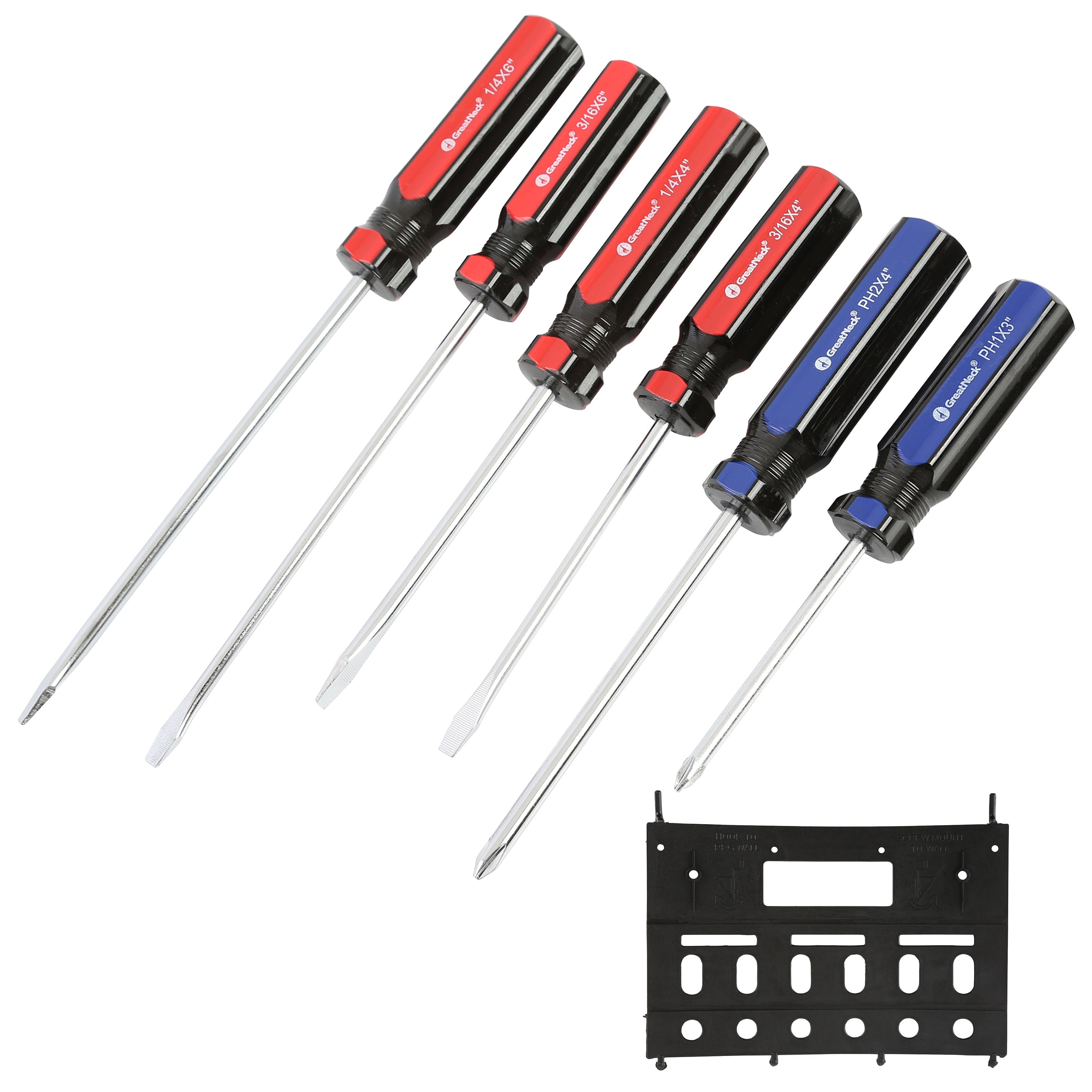 GreatNeck AA Series Screwdriver Set with Tray, 6 Pieces - Walmart.com