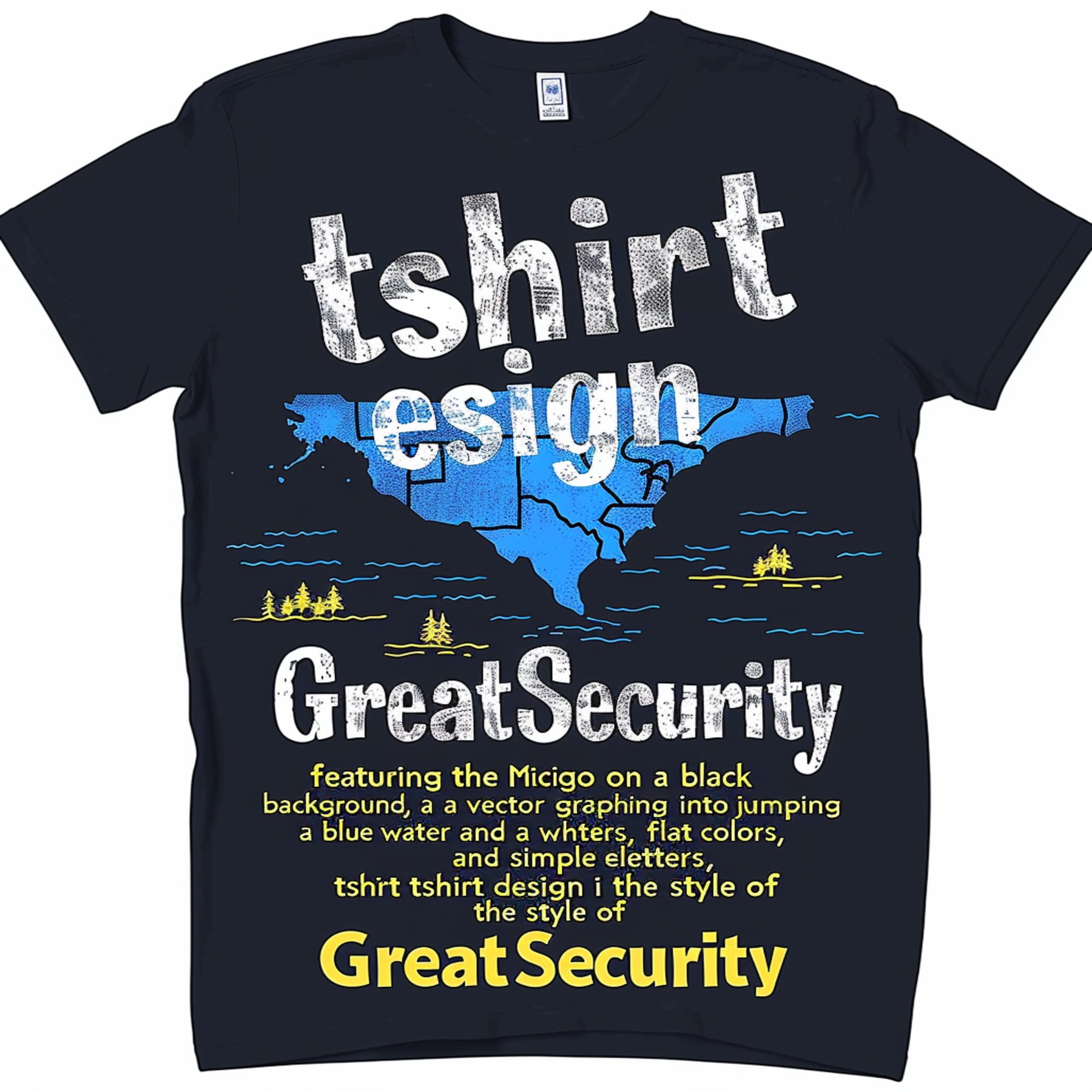 GreatSecurityinspired black tee with 'Go Jump in the Lake' text ...