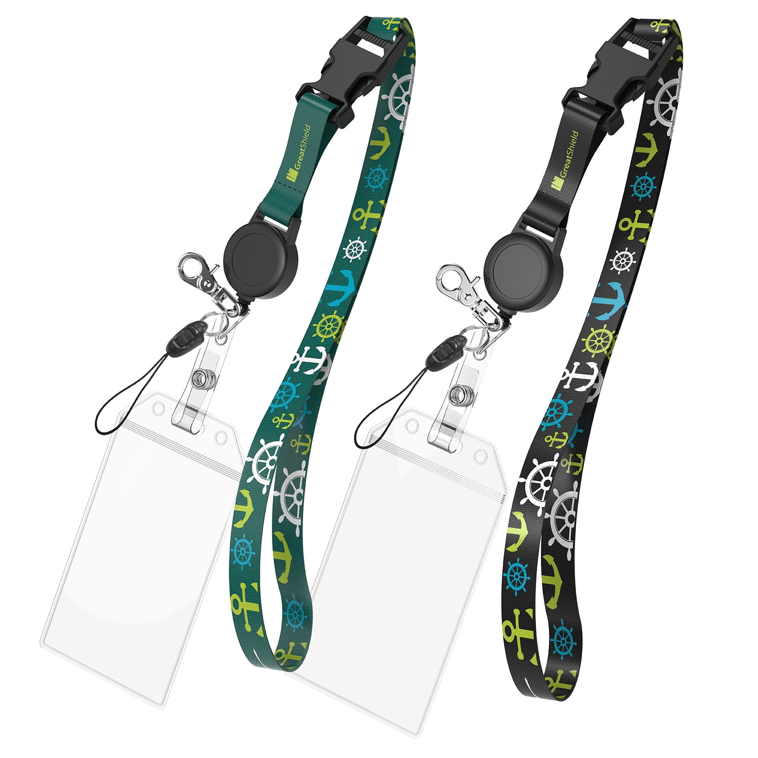 GreatShield Universal ID Holder Lanyard with Clip, Weather Resistant ...