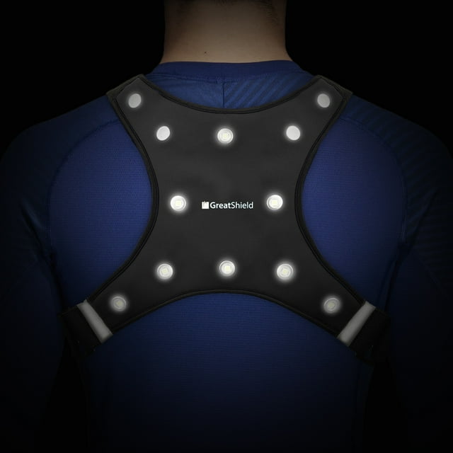 GreatShield Sport LED Running Vest - GLO Waterproof, 3 Way LED Lighting ...