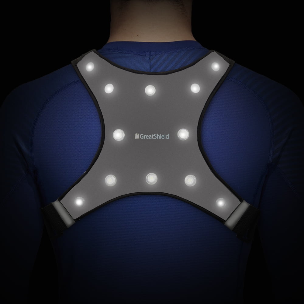 GreatShield LED Safety Vest - GLO [Waterproof | 3 Way LED Lighting ...