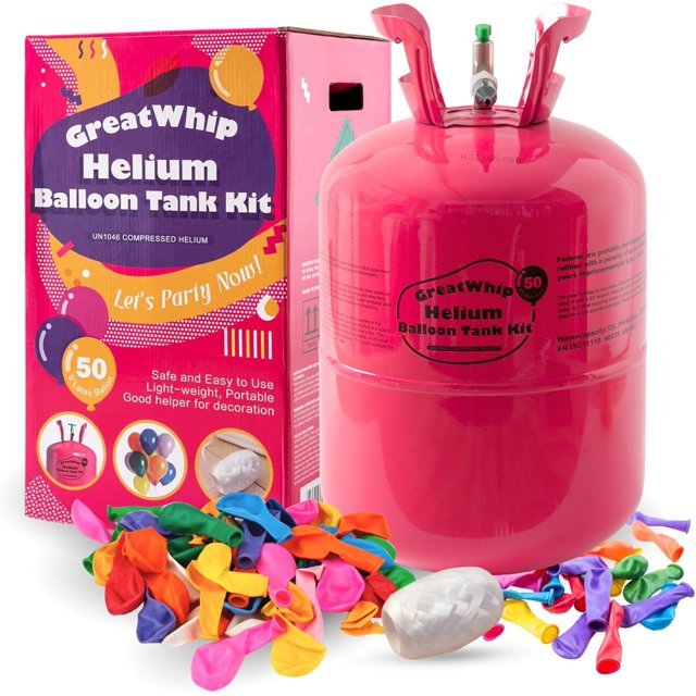 GreatWhip Portable 13L Helium Tank for Inflating up to 50 Latex ...
