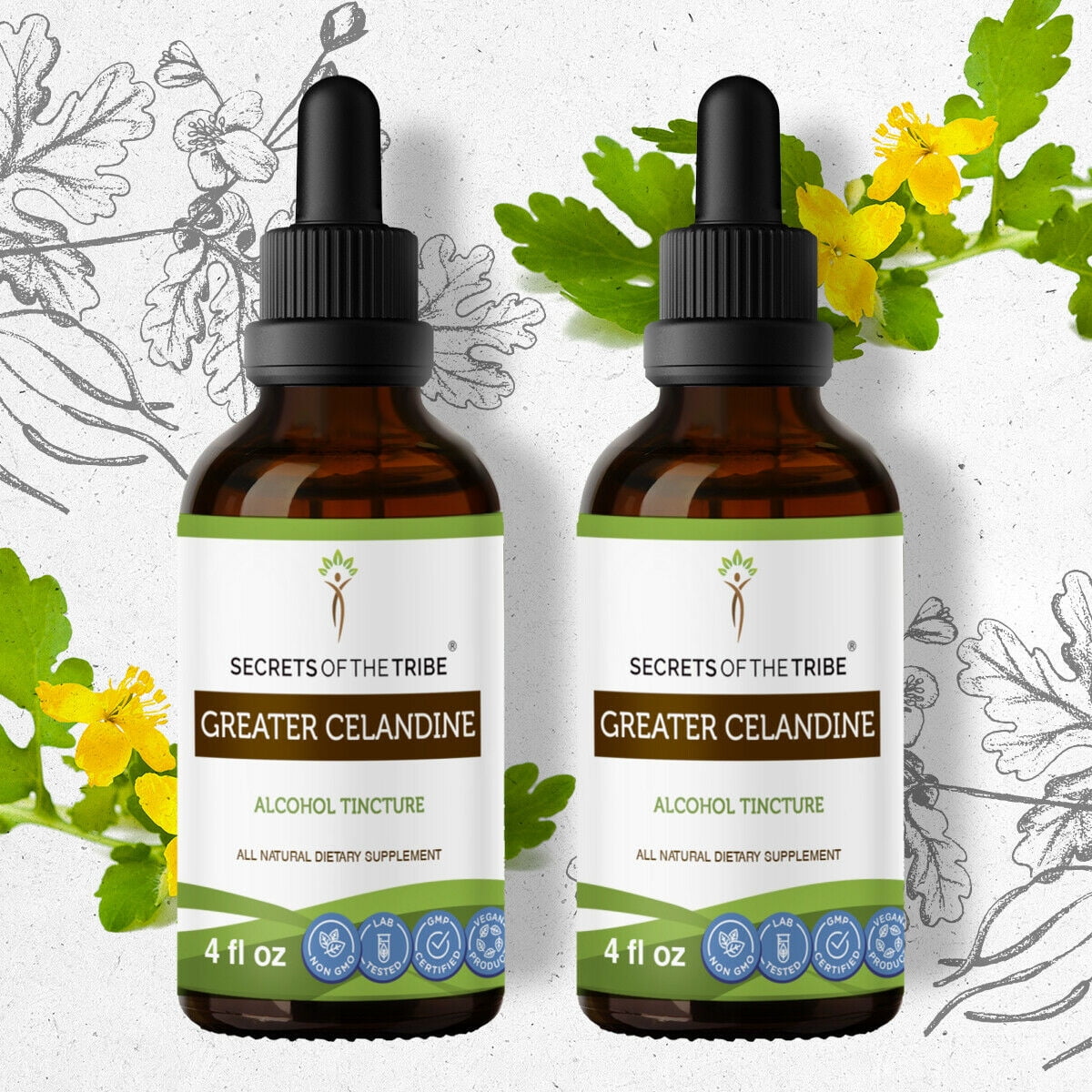 Greater Celandine Tincture Alcohol Extract, Celandine Bai Qu Cai ...
