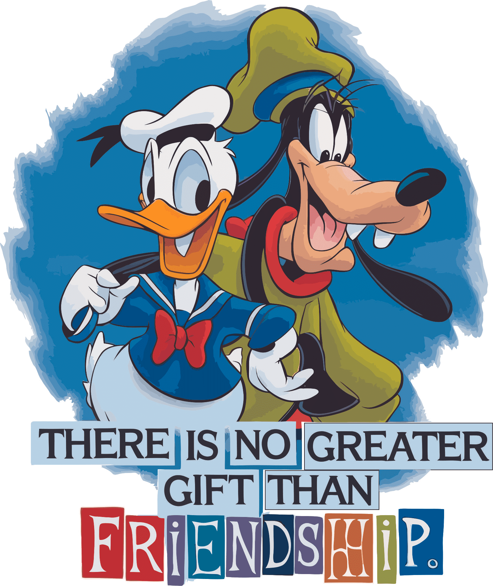 No Greater Gift Than Friendship White Sailor Duck Goof Cartoon ...