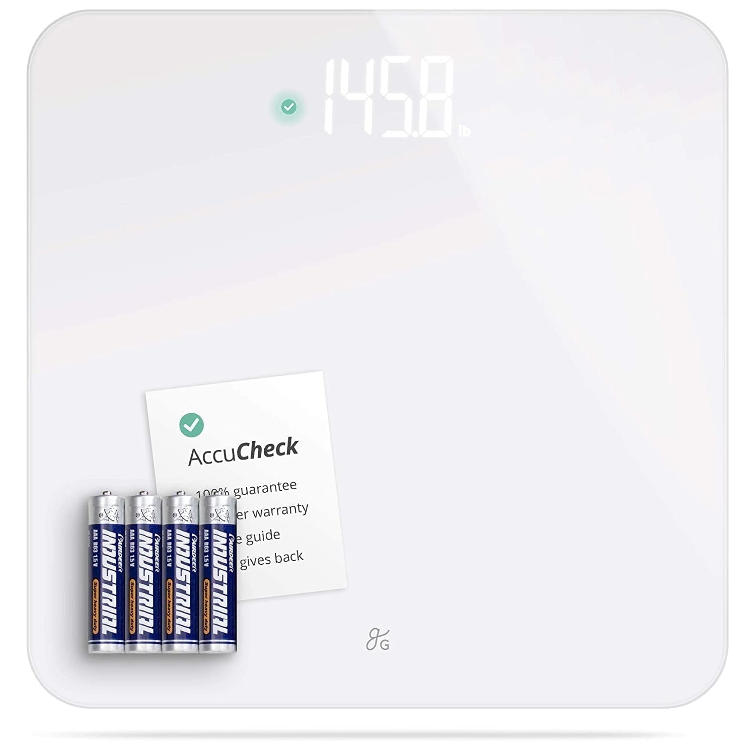 Greater Goods Digital Bathroom Scale, AccuCheck Weight Tracking, 400 ...