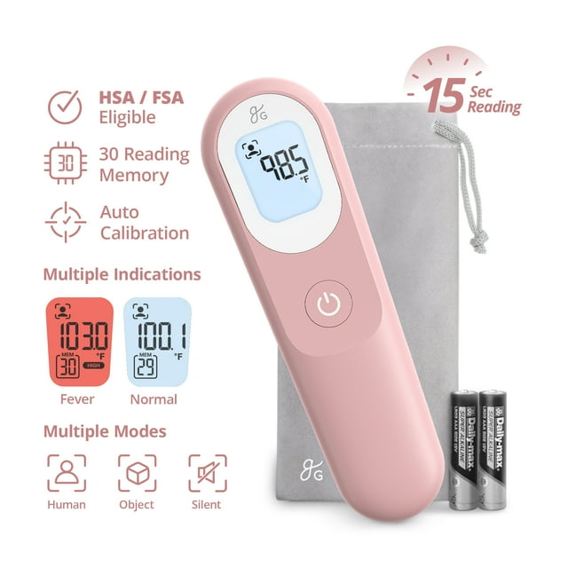 Greater Goods Digital Infrared Forehead Thermometer, Kids and Adults w ...