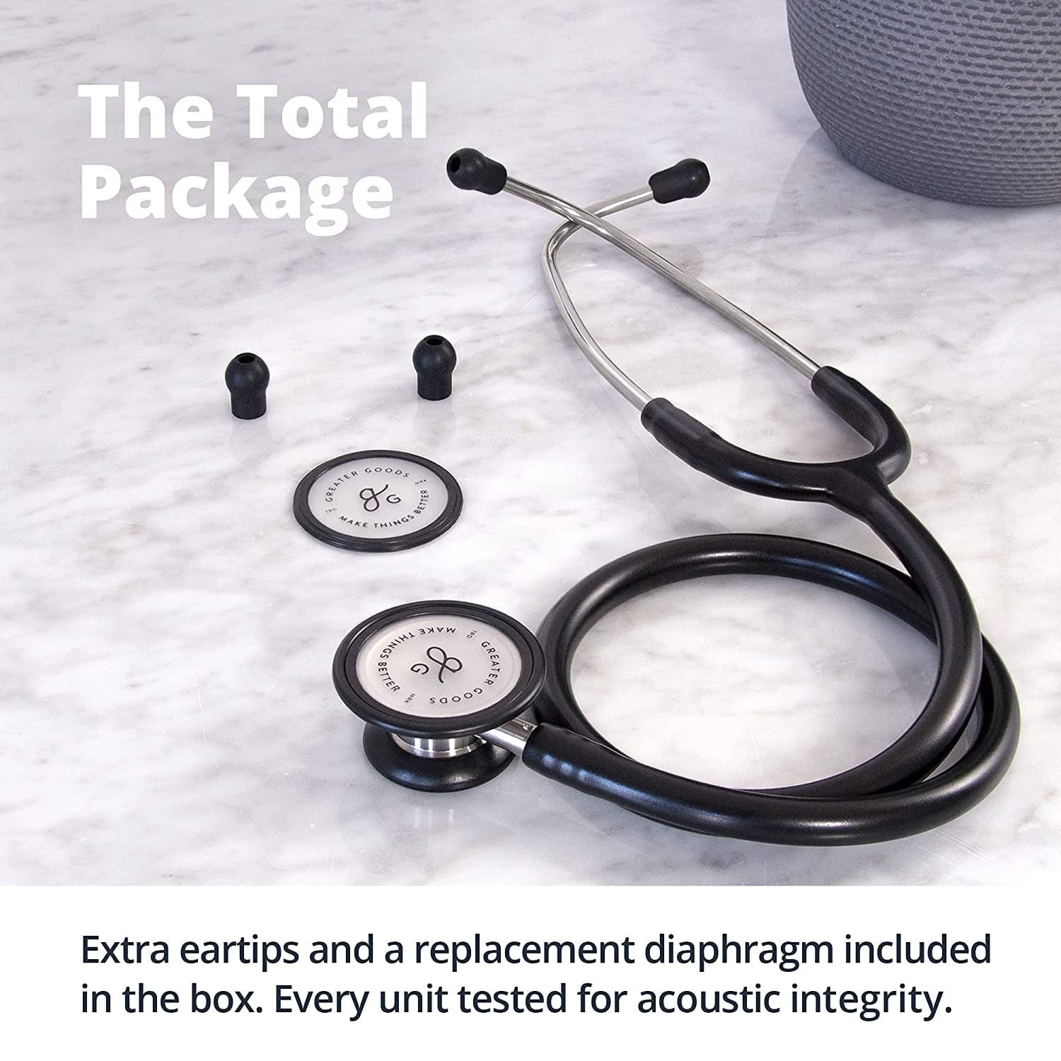 Greater Goods Dual-Head Stethoscope w Adjustable Headset, Free ...