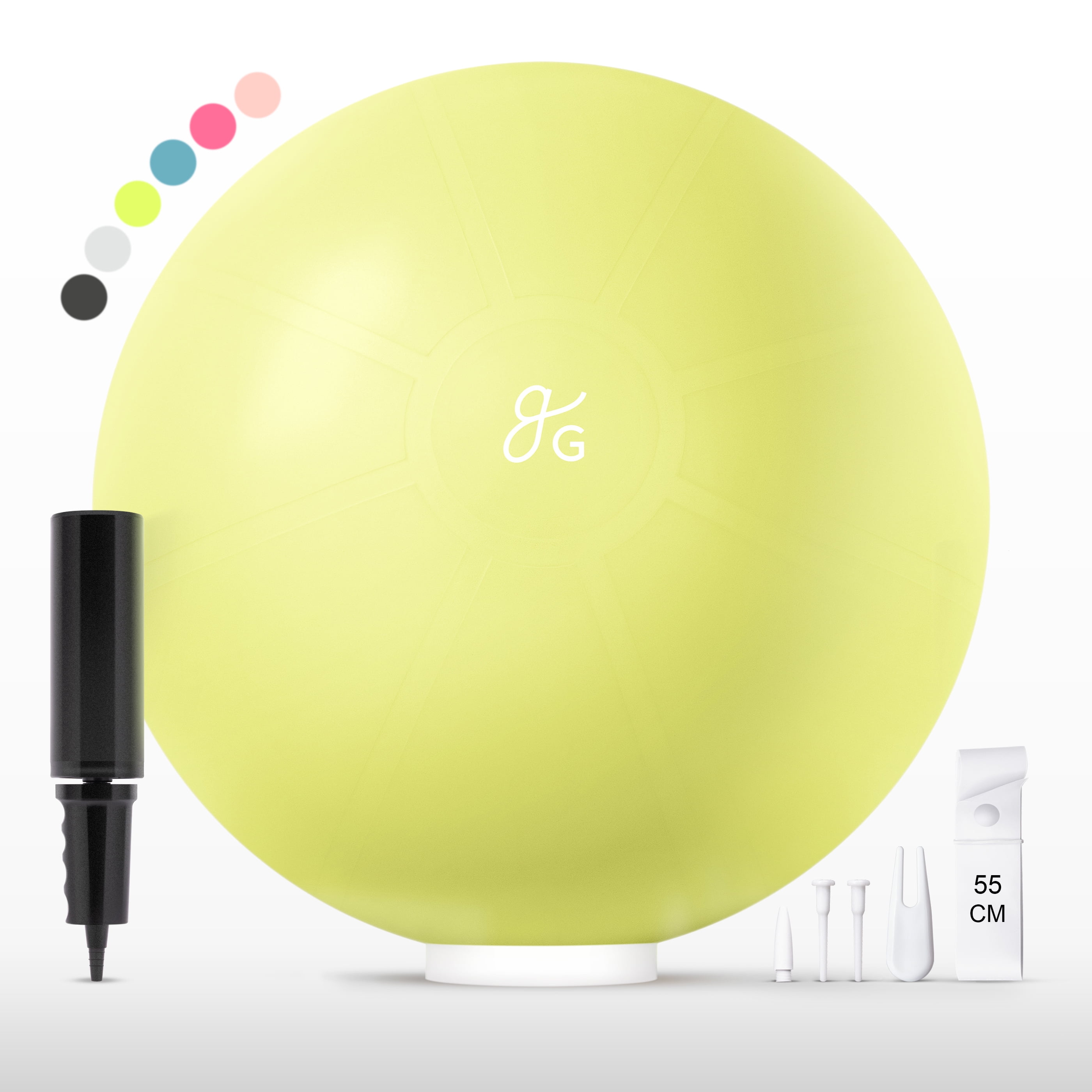 Greater Goods Professional Exercise Ball, 55cm, Avocado Green, for ...