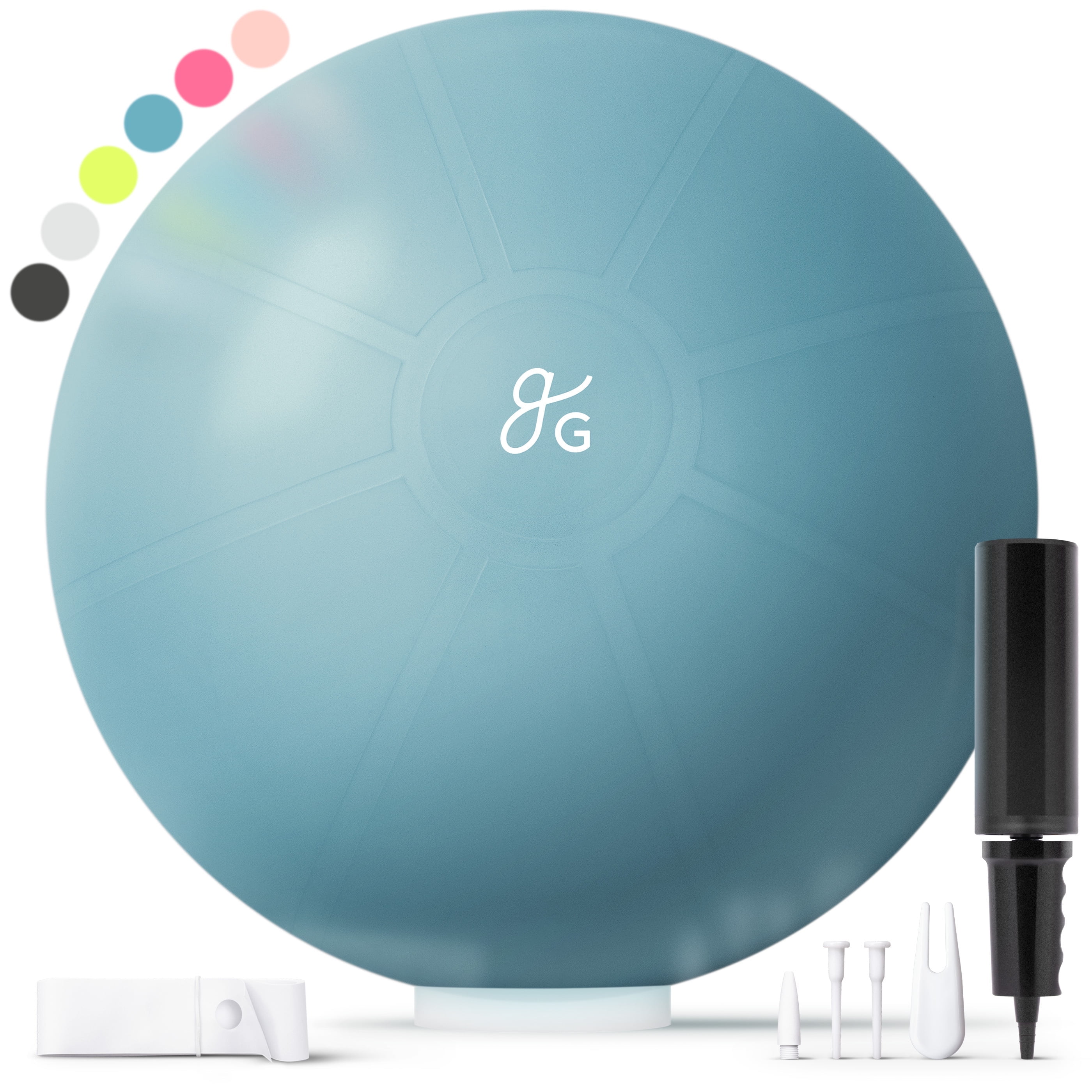 Greater Goods 55cm Exercise Ball; Yoga, Fitness, Stability, Pregnancy ...