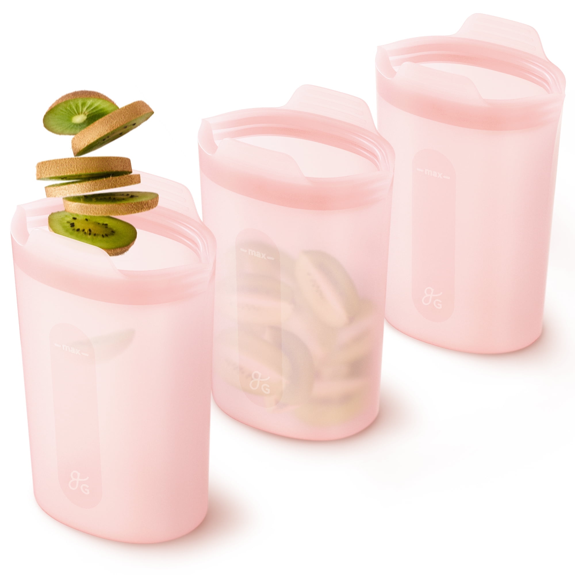 Greater Goods Reusable Silicone Containers for Food Storage, BPA- Free ...