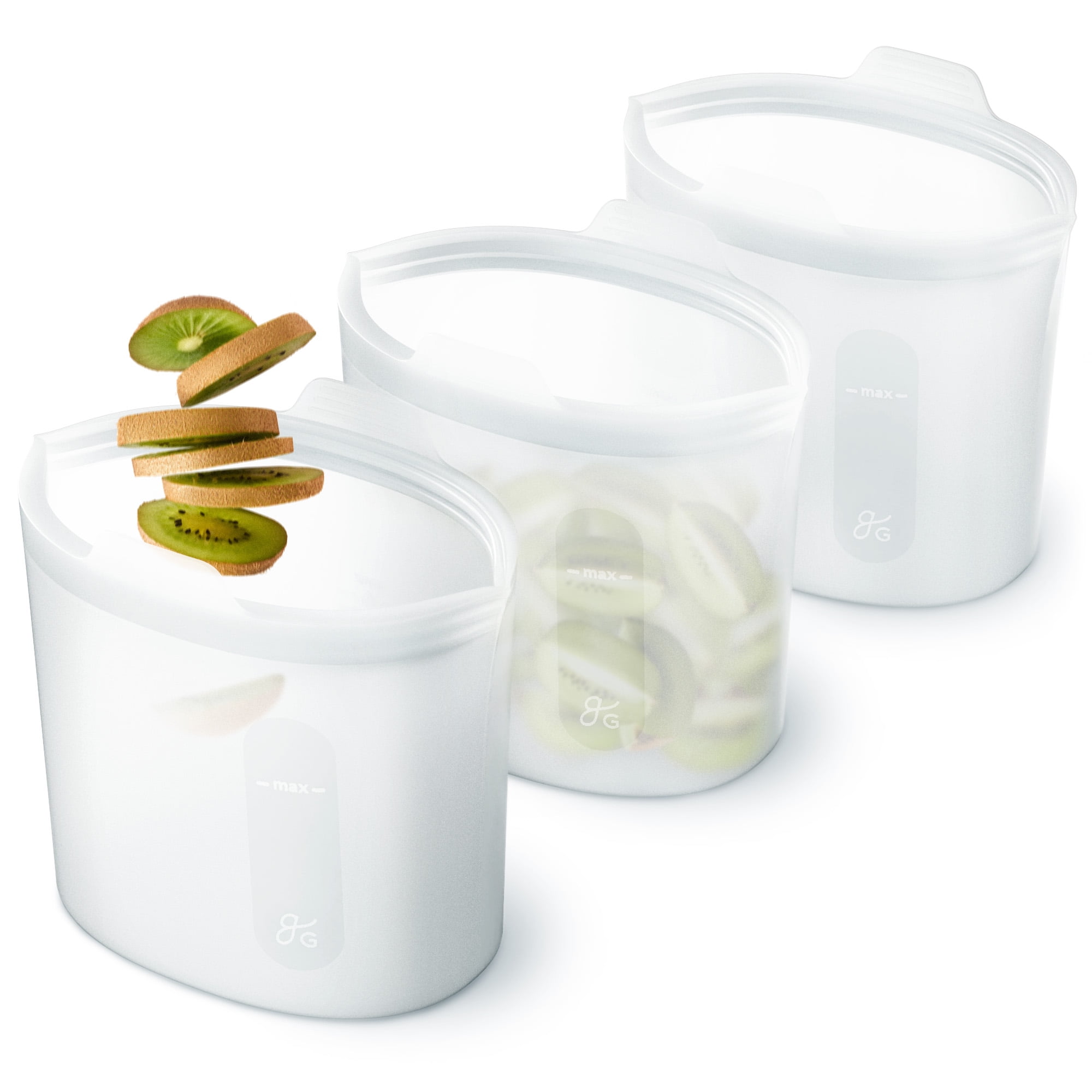 Greater Goods Reusable Silicone Containers for Food Storage, Freezer ...