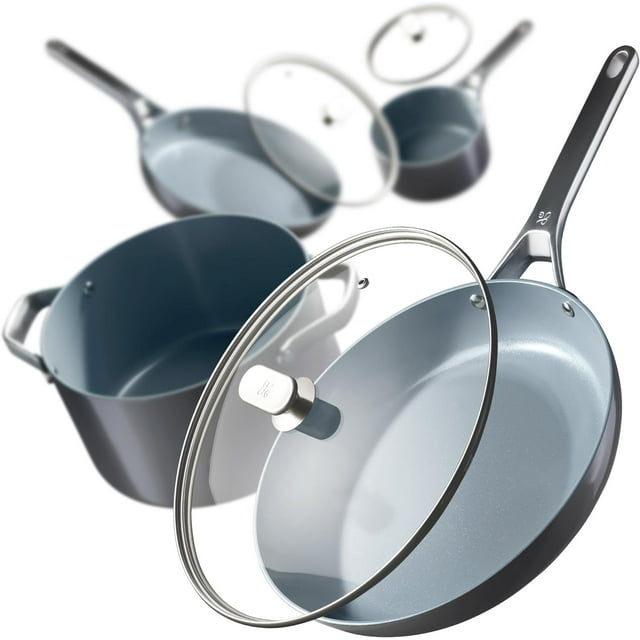 Greater Goods Savvy Ceramic Nonstick Cookware Set, 10 Piece Kit ...
