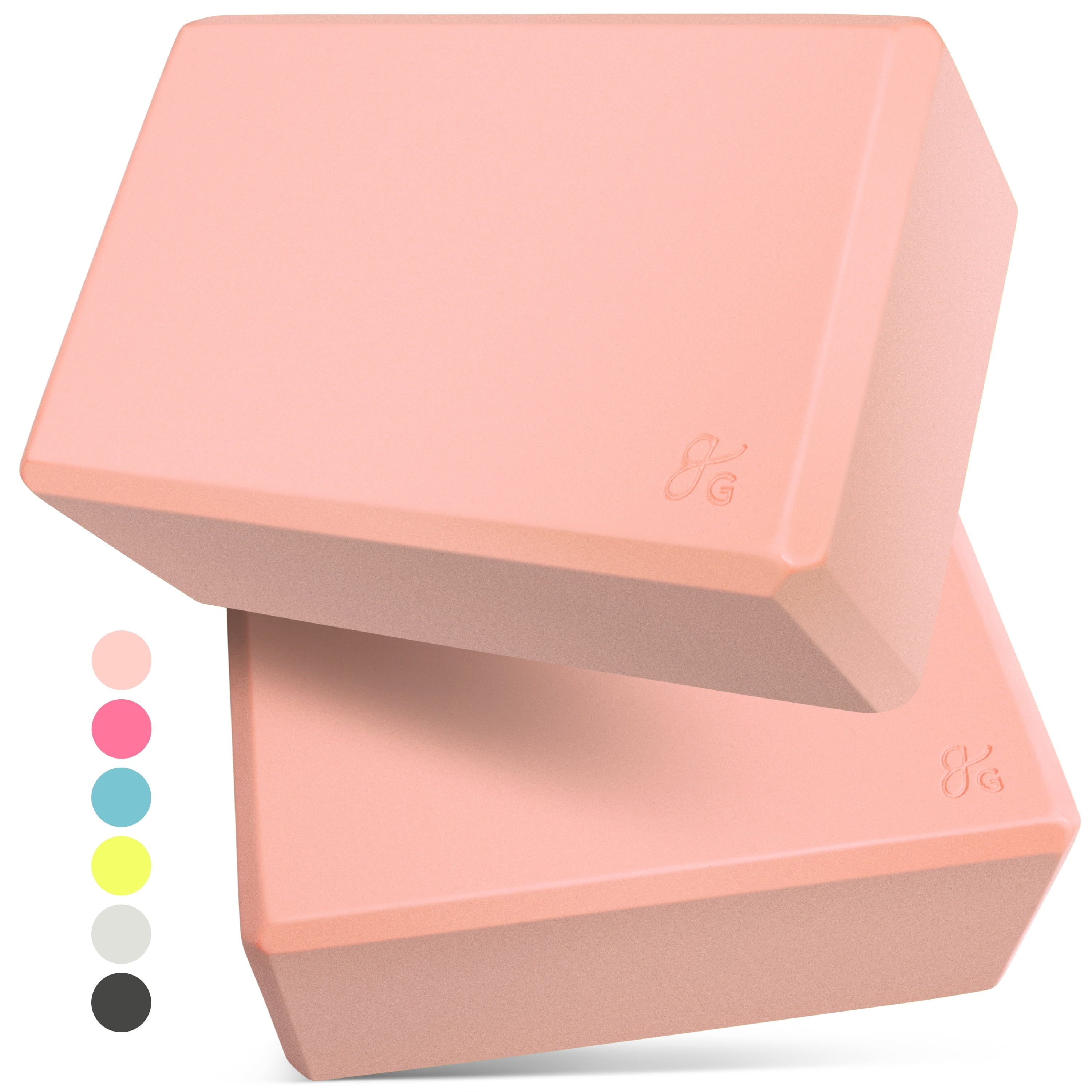 Greater Goods Premium Yoga Blocks, 2 Pack, Non-Slip, Lightweight, Latex ...