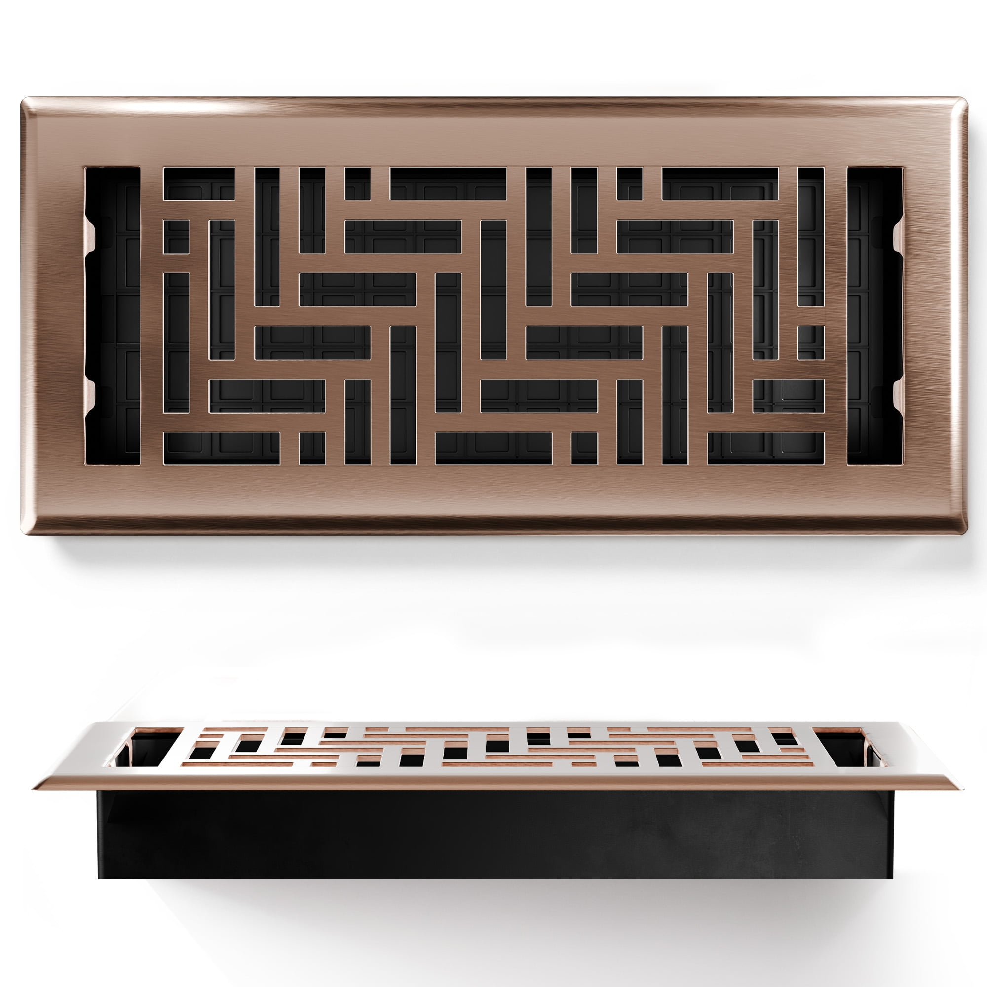 Greater Grates Floor Register 4x10 Herringbone Satin Bronze 1 Pack ...