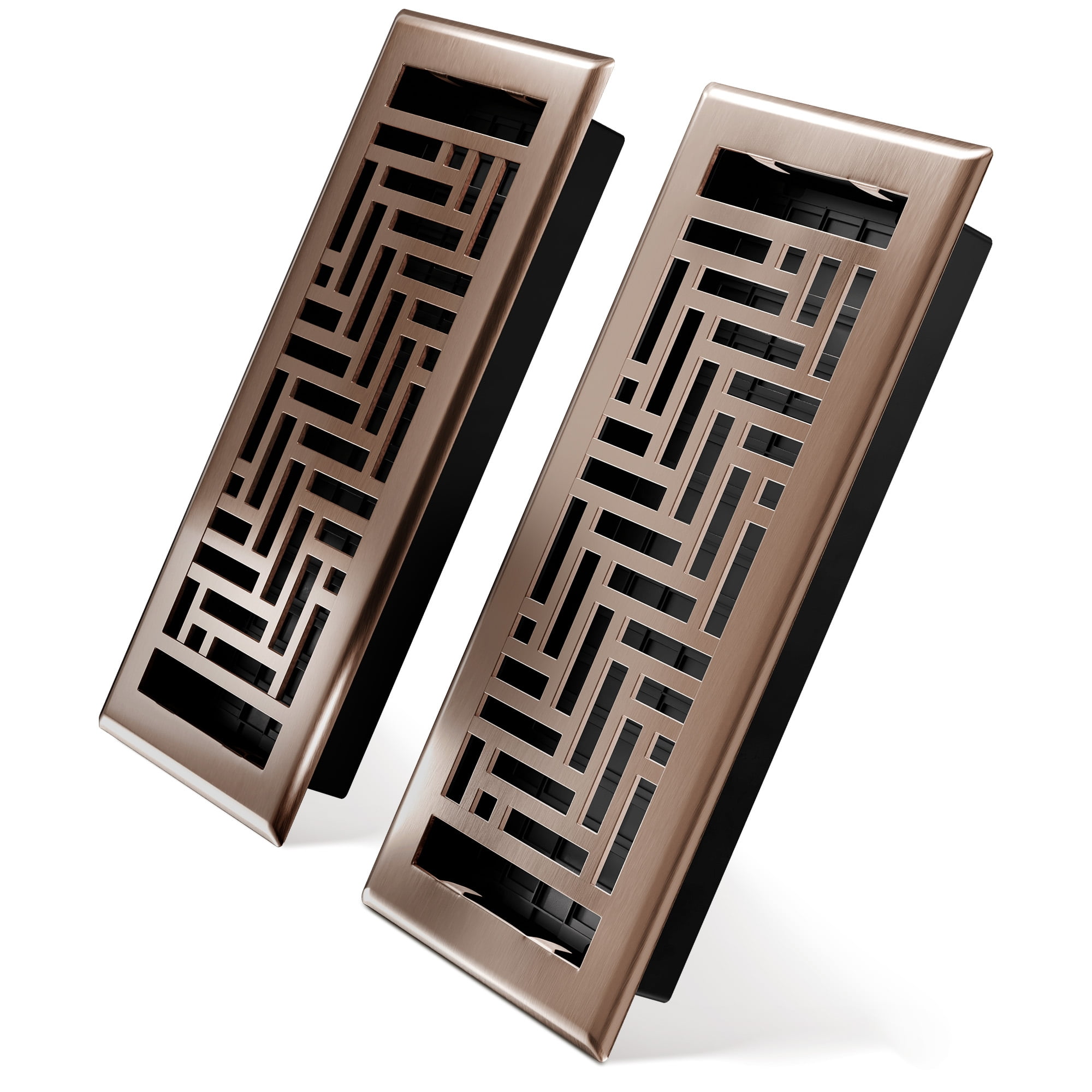 Greater Grates Floor Register 4x10 Herringbone Satin Bronze 2 Pack ...