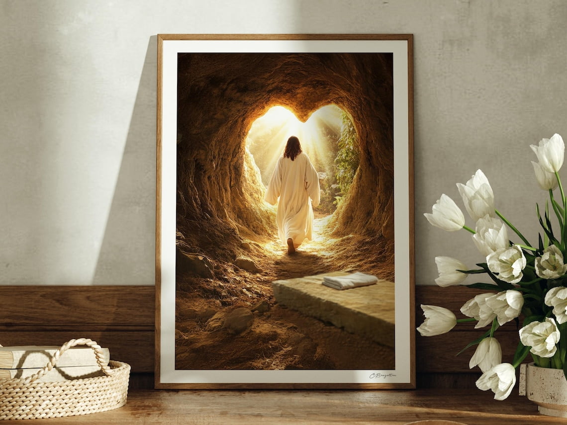 Greater Love Handmade Fine Art Print Jesus Christ Portrait Painting God ...