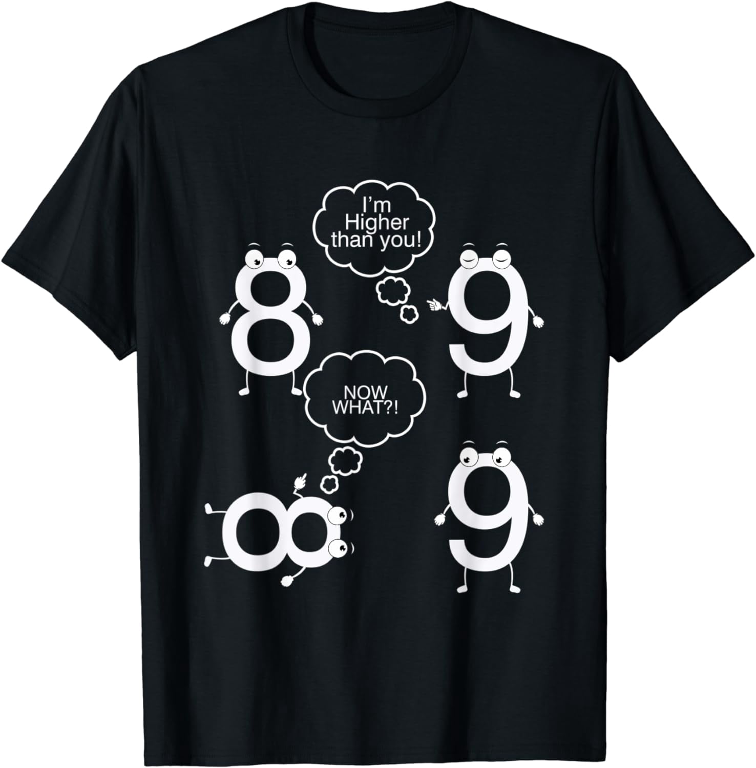 Greater Older than you! - Now what? Numbers joke T-Shirt - Walmart.com