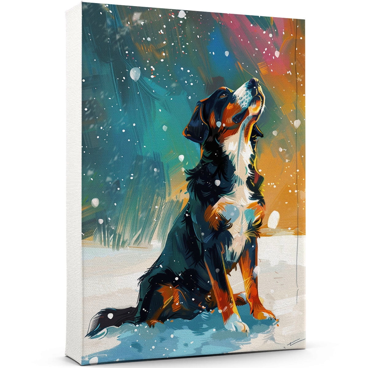 Greater Swiss Mountain Dog Art Print Canvas, Dog Canvas Wall art Dog ...