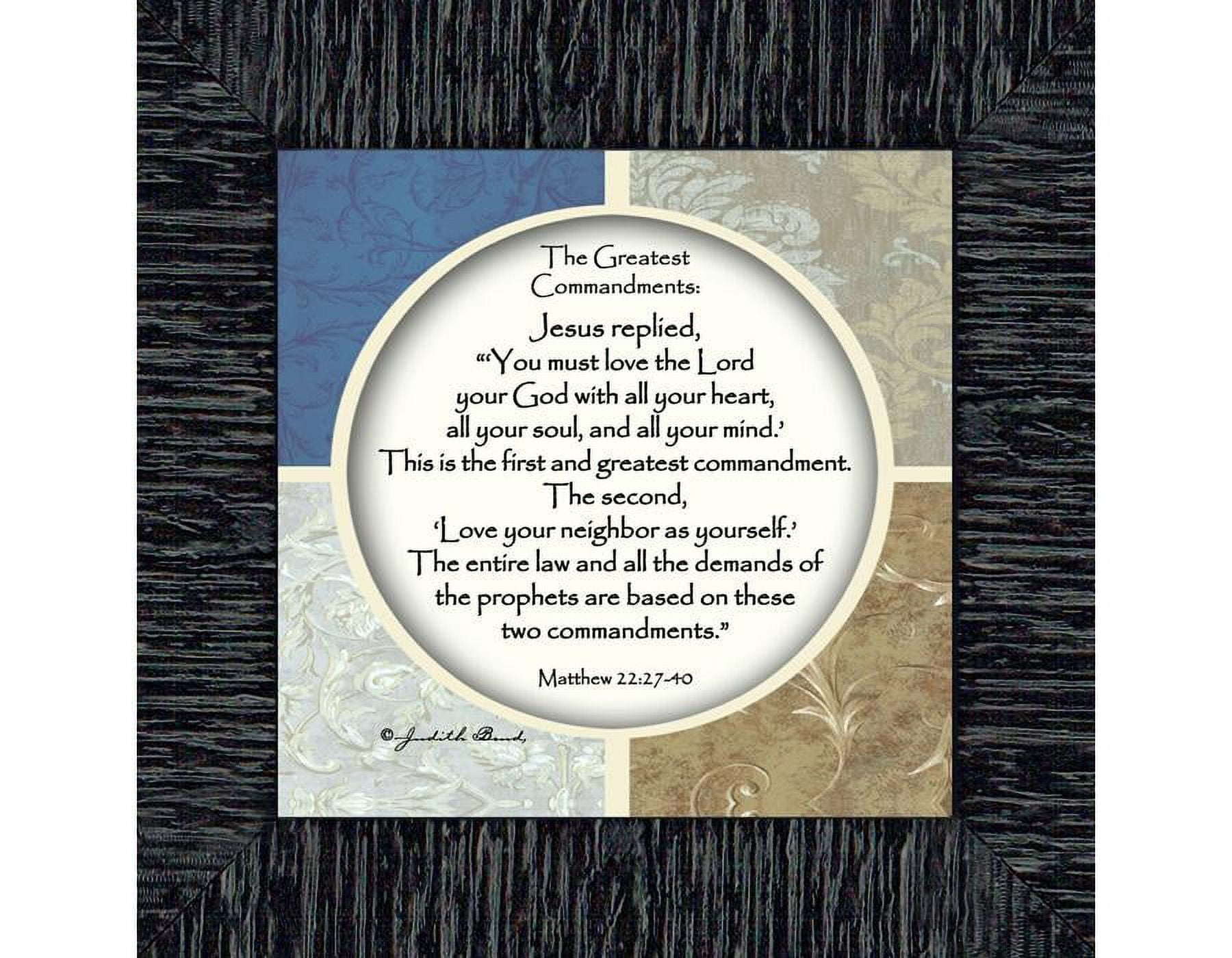 Greatest Commandments, Love God Love Others, Verses Frame, 6x6 75535 ...
